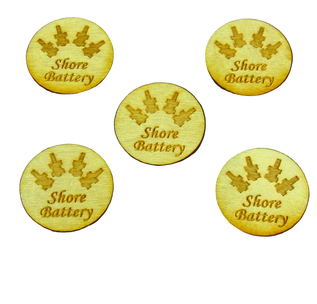 Shore Battery Tokens | Age of Sail | Naval Wargame — LITKO Game Accessories