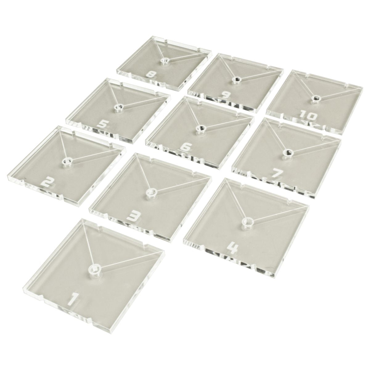 Flight Bases | Star Wars X-Wing | Numbered 1-10 & 90° Forward Fire Arc ...