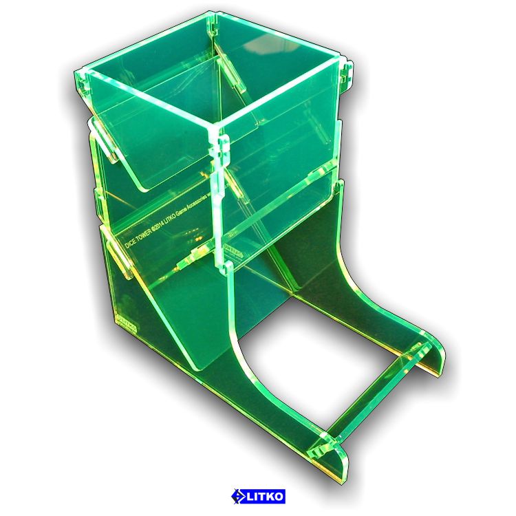 Fluorescent Green Dice Tower | Dice Boot — LITKO Game Accessories