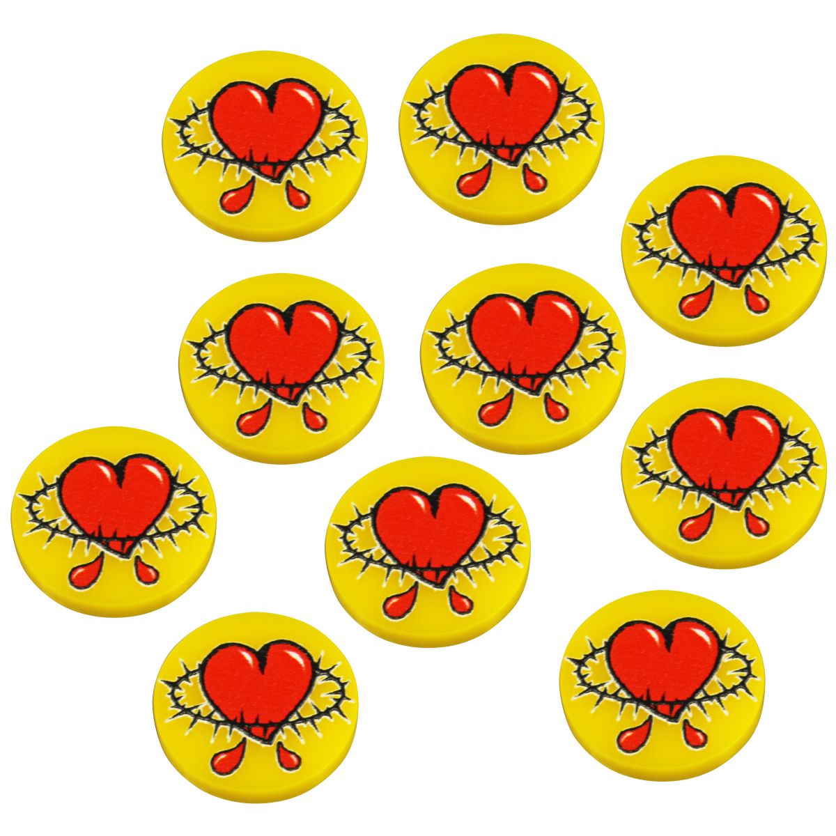 Bleeding Heart Tokens | Forbidden Psalm Miniatures Game | Mork Borg ...